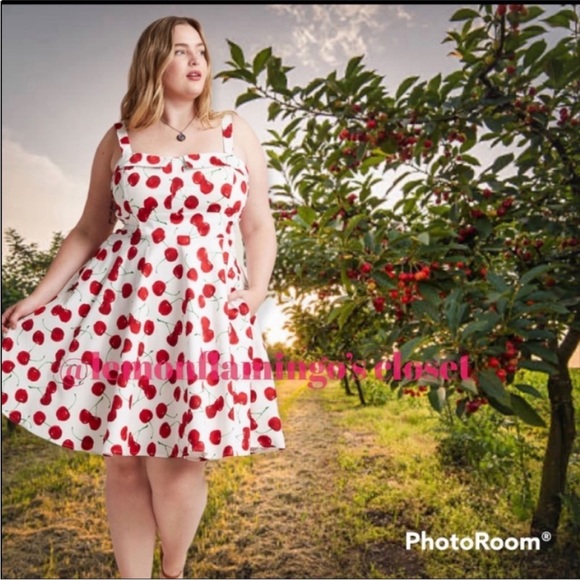 Modcloth | Dresses | Nwt Ixia Pull Up A Cherry Pinup Girl Clothing ...